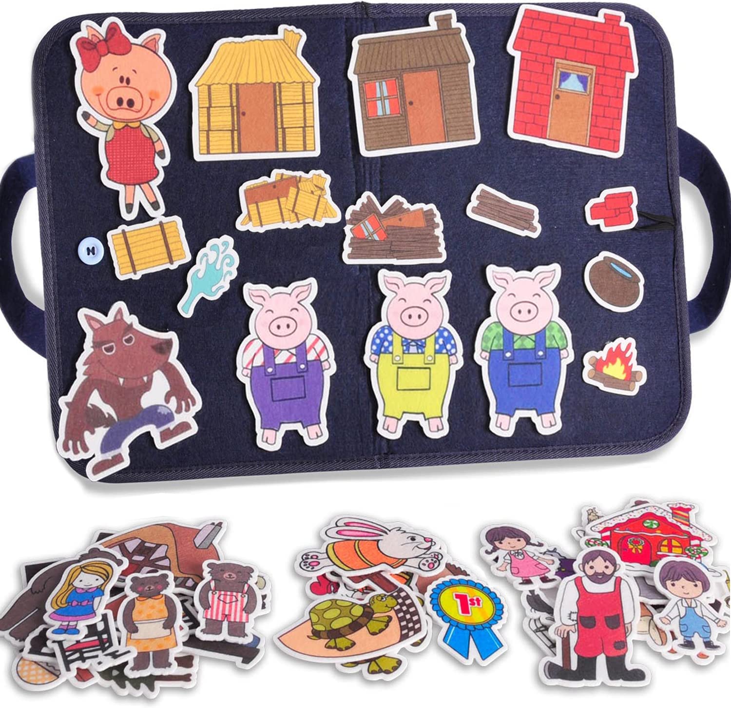 Fairy Tale Felt Stories Set of 4 Include: Three Little Pigs, Goldilock ...