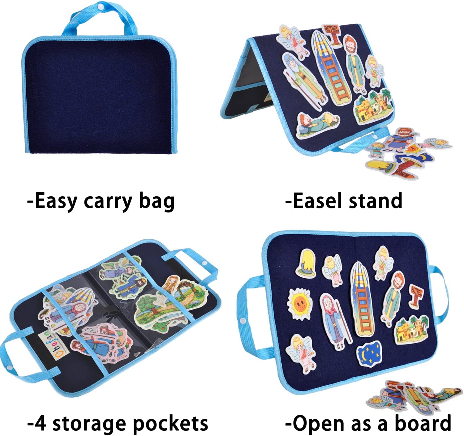 Flannel Board Bible Stories Set of 4 Include: Adam and Eve, Jacob's La ...