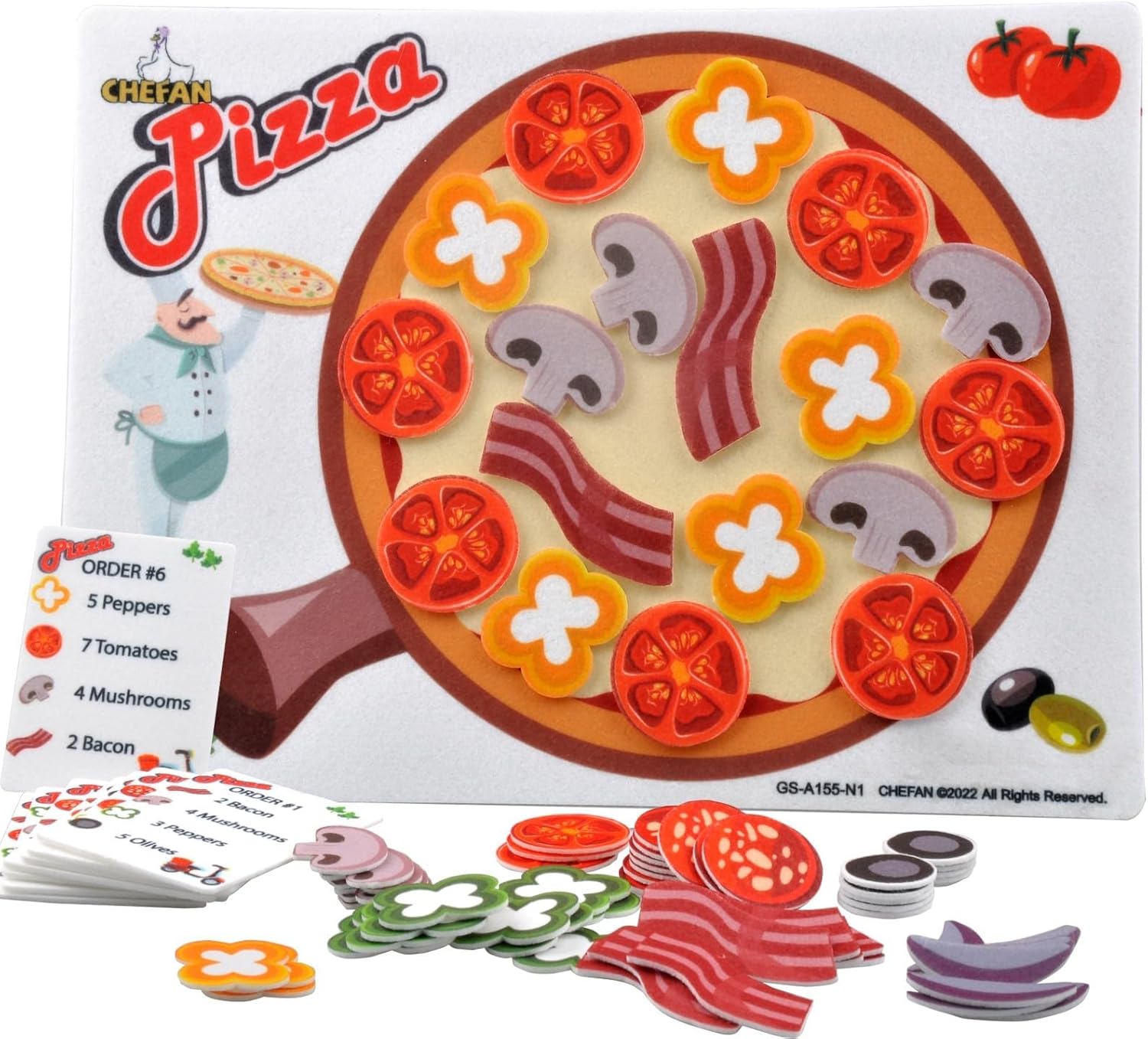 CHEFAN Pizza Counting Toddler Toys, Toddler Number Learning Toys, Pres